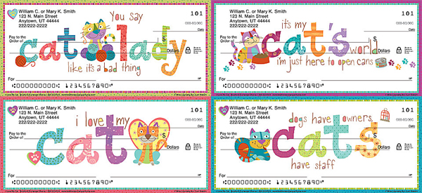 I Love My Cat Personal Checks - PetChecksDirect.com